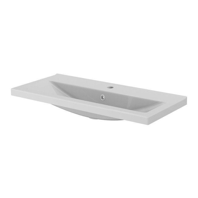 Umywalka Meblowa Ceramiczna Goodhome Nira Slim 16 X 38 X 828 Cm Meblowe Castorama