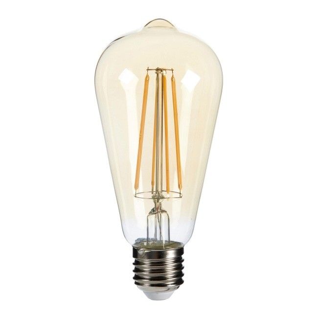 Żarówka LED Diall Filament Gold ST64 E27 5,5 W 470 lm przezroczysta ... Żarówka LED Diall Filament Gold ST64 E27 5,5 W 470 lm przezroczysta ...